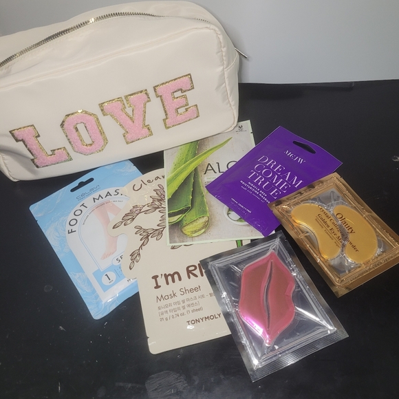 Skincare | New 6 Pcs Love Cosmetic Bag W Skincare | Poshmark